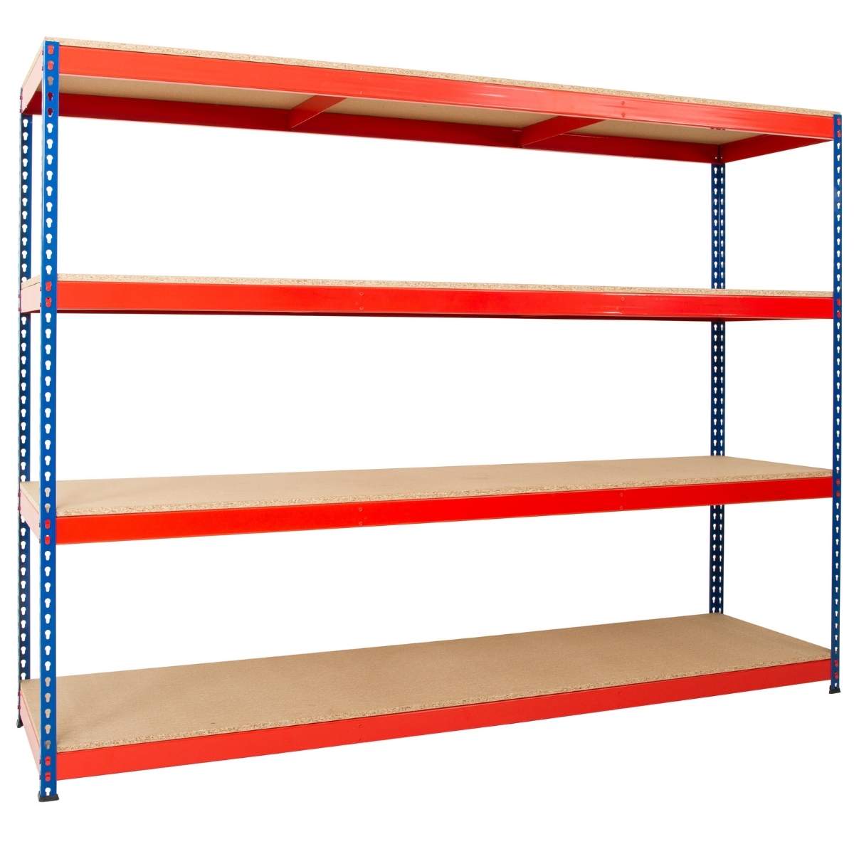 SAC Heavy Duty Rivet Racking Bay with 4 Shelf Levels - Height: 1830mm ...