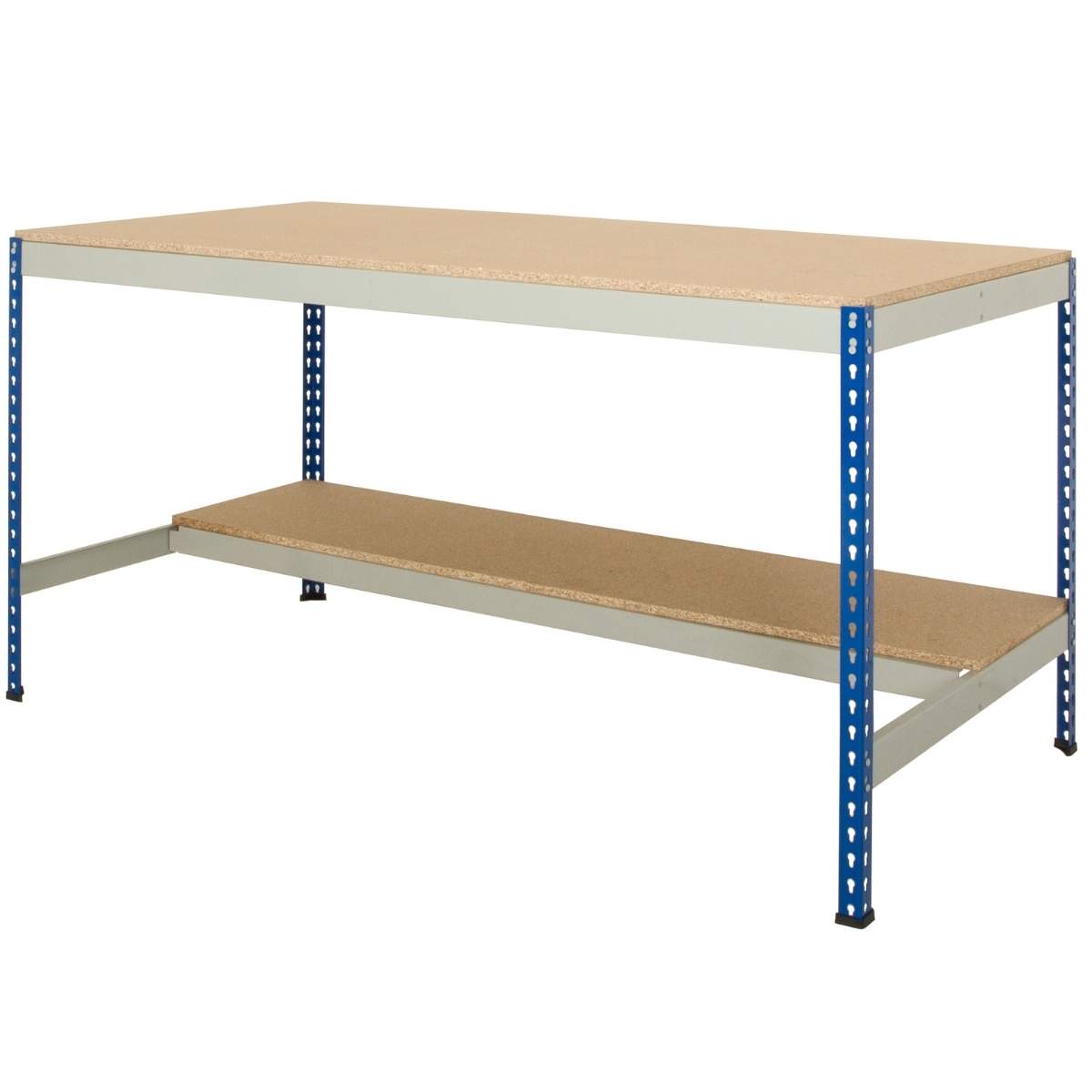 SAC Rivet Workbench with Chipboard Top and Full Half Depth Chipboard U — SAC Bott