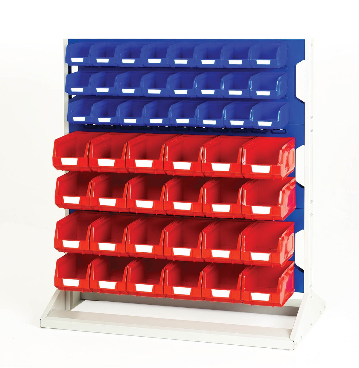 Louvre Panel Rack Double Sided & Bin Kit With 6 Panels, 48X Red 48X Bl ...