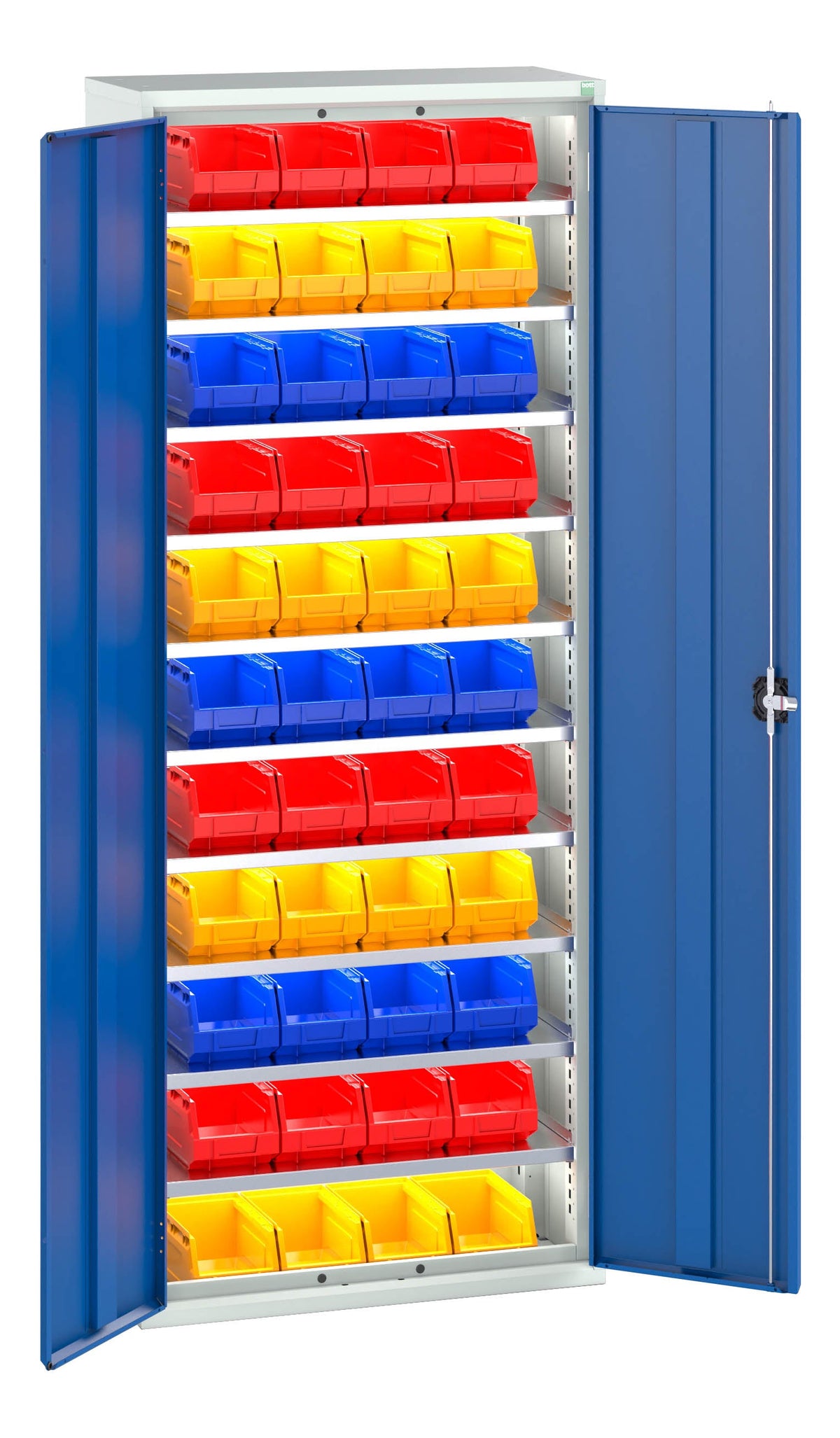 Bott Verso Bin Cupboard With 10 Shelves, 44 Bins (WxDxH: 800x350x2000m — SAC Bott