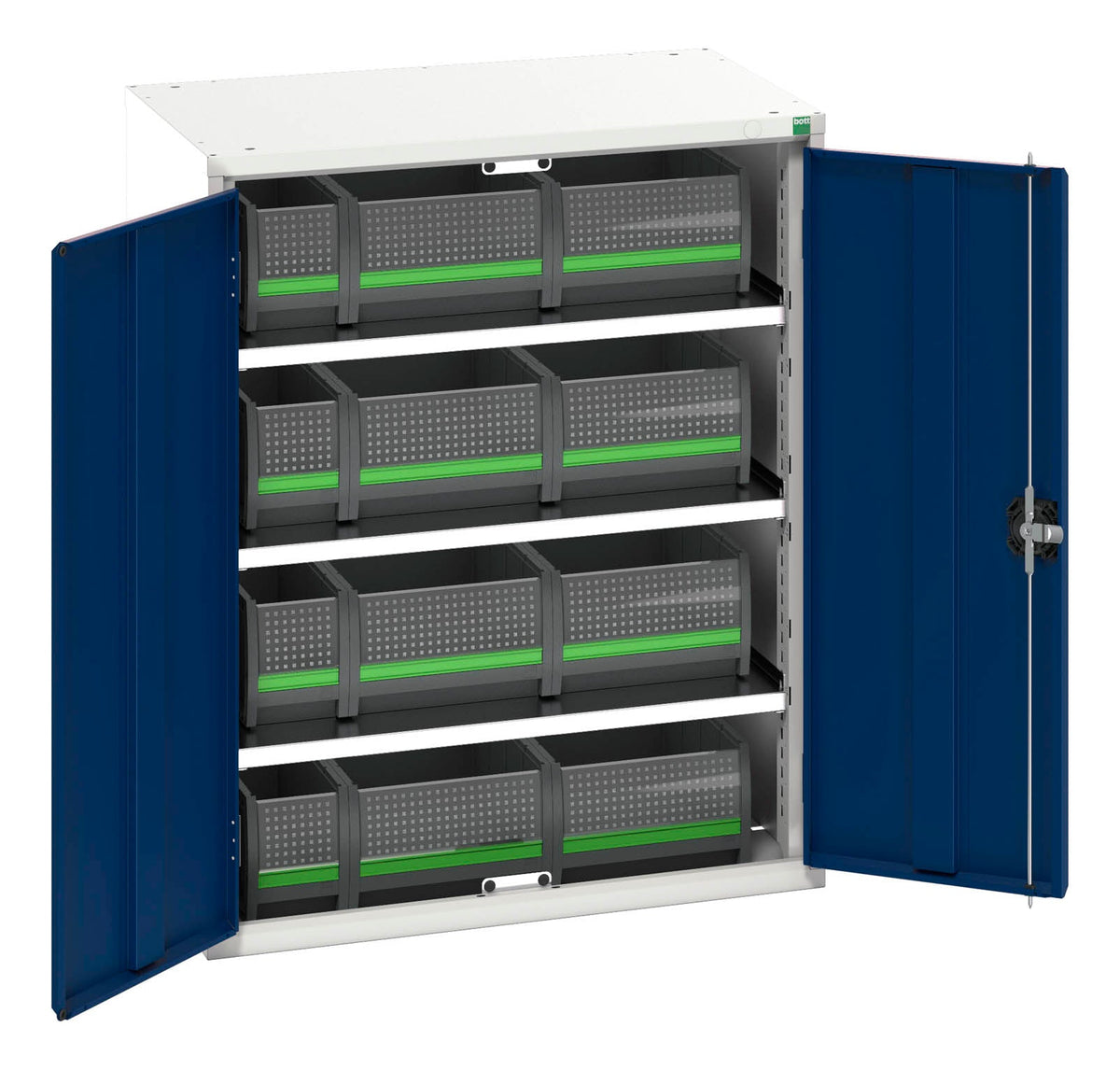 Bott Verso Bin Cupboard With 3 Shelves And 12 Bottboxes (WxDxH: 800x55 ...
