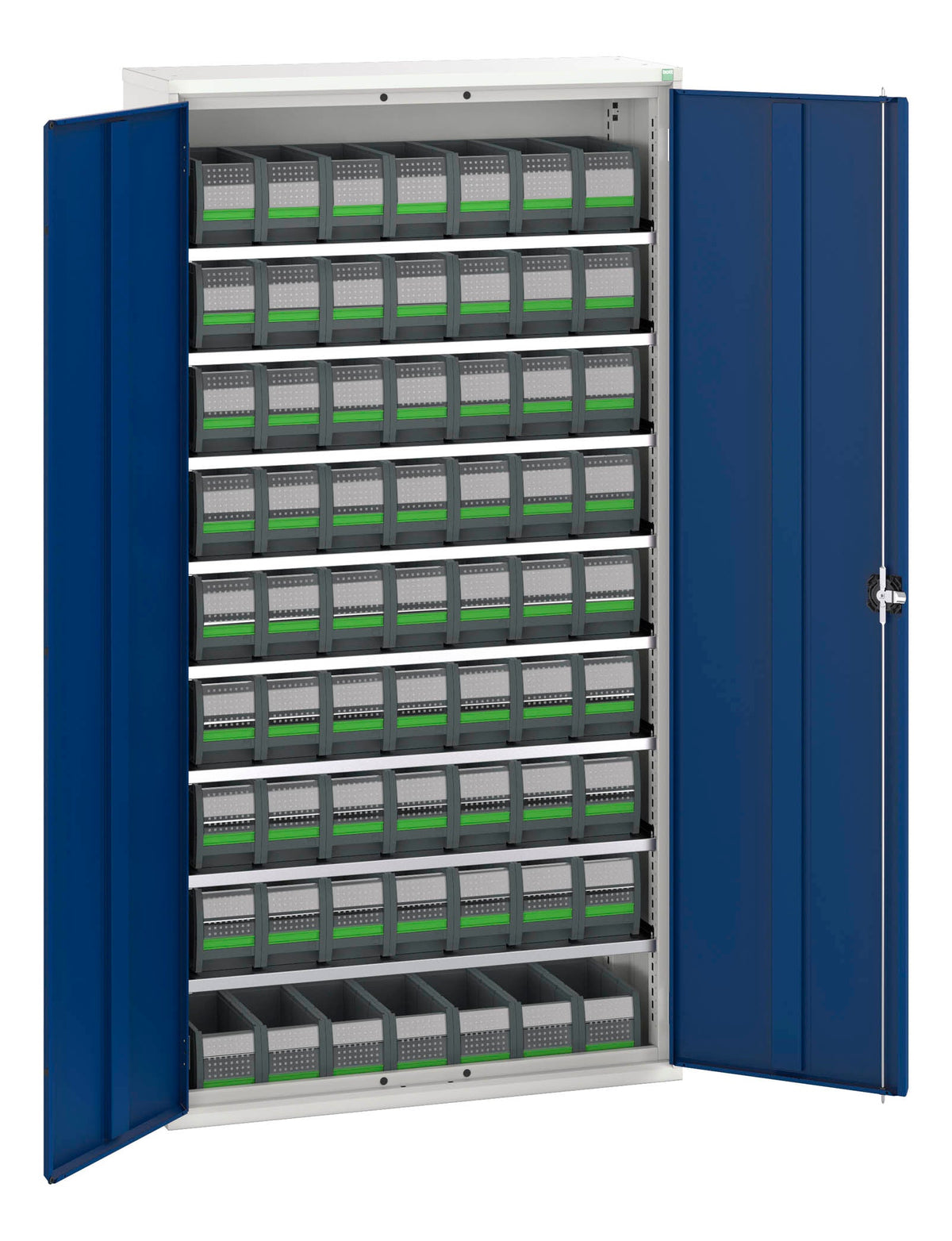 Bott Verso Bin Cupboard With 8 Shelves And 63 Bottboxes (WxDxH: 1050x3 ...