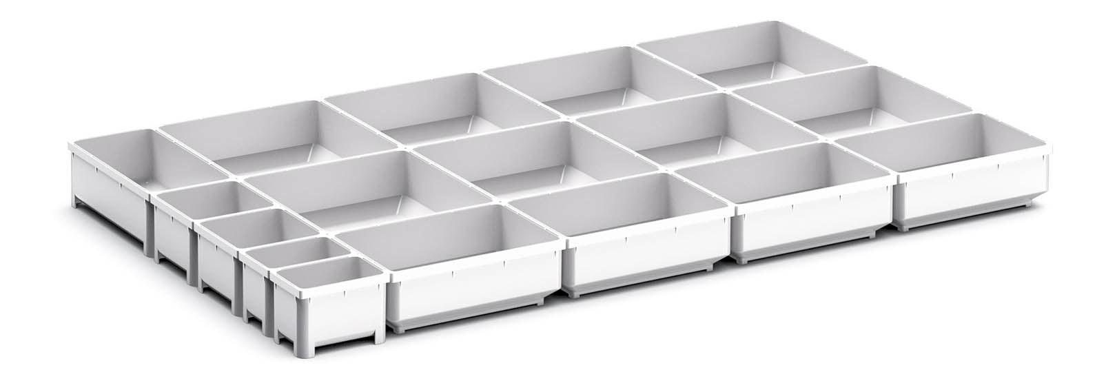 Bott Cubio Plastic Box Divider Kit 17 Compartment. For Cabinet - (WxDx ...